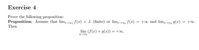 Solved Prove the following proposition: Proposition: Assume | Chegg.com