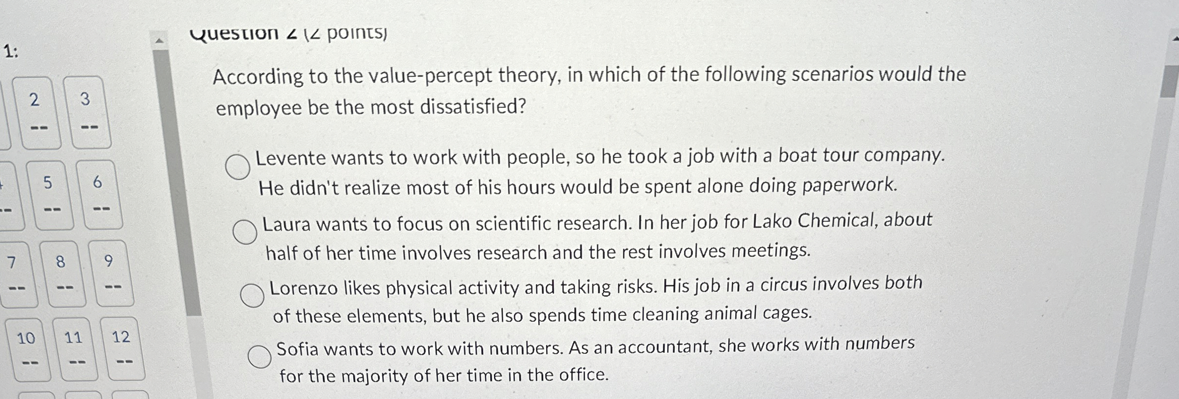 Solved Question points)According to the value-percept | Chegg.com