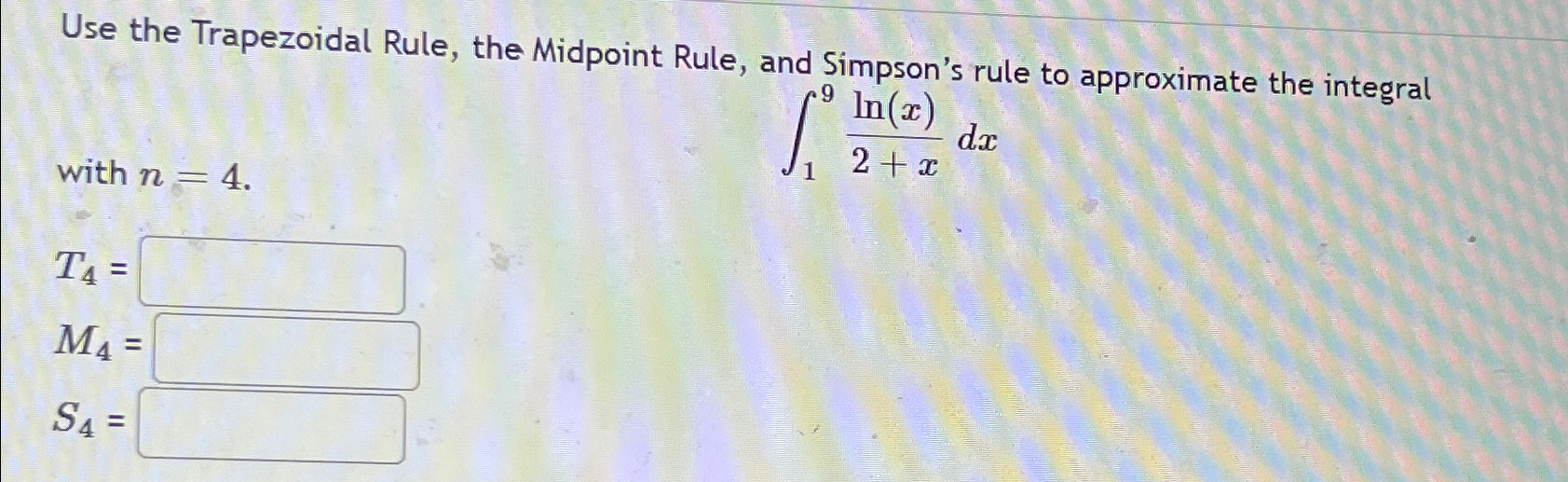 Solved Use the Trapezoidal Rule, the Midpoint Rule, and | Chegg.com