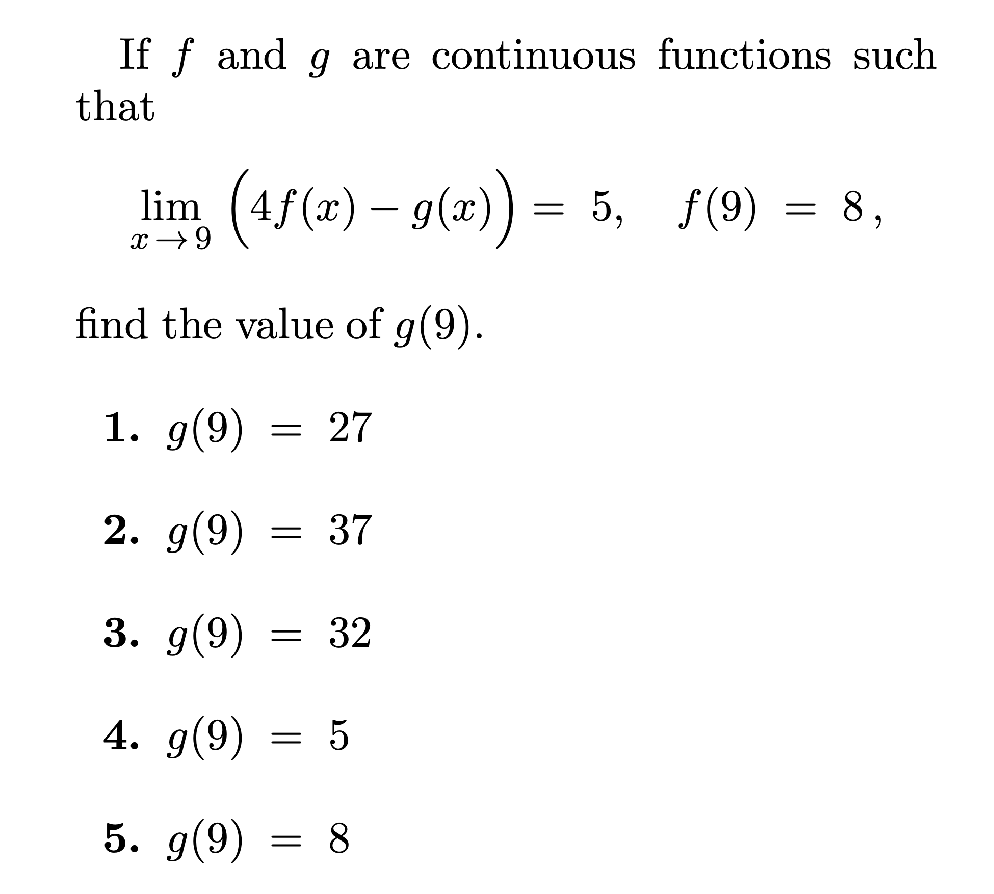 Solved If f ﻿and g ﻿are continuous functions | Chegg.com