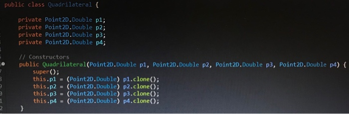 public class Quadrilateral { private Point2D.Double | Chegg.com