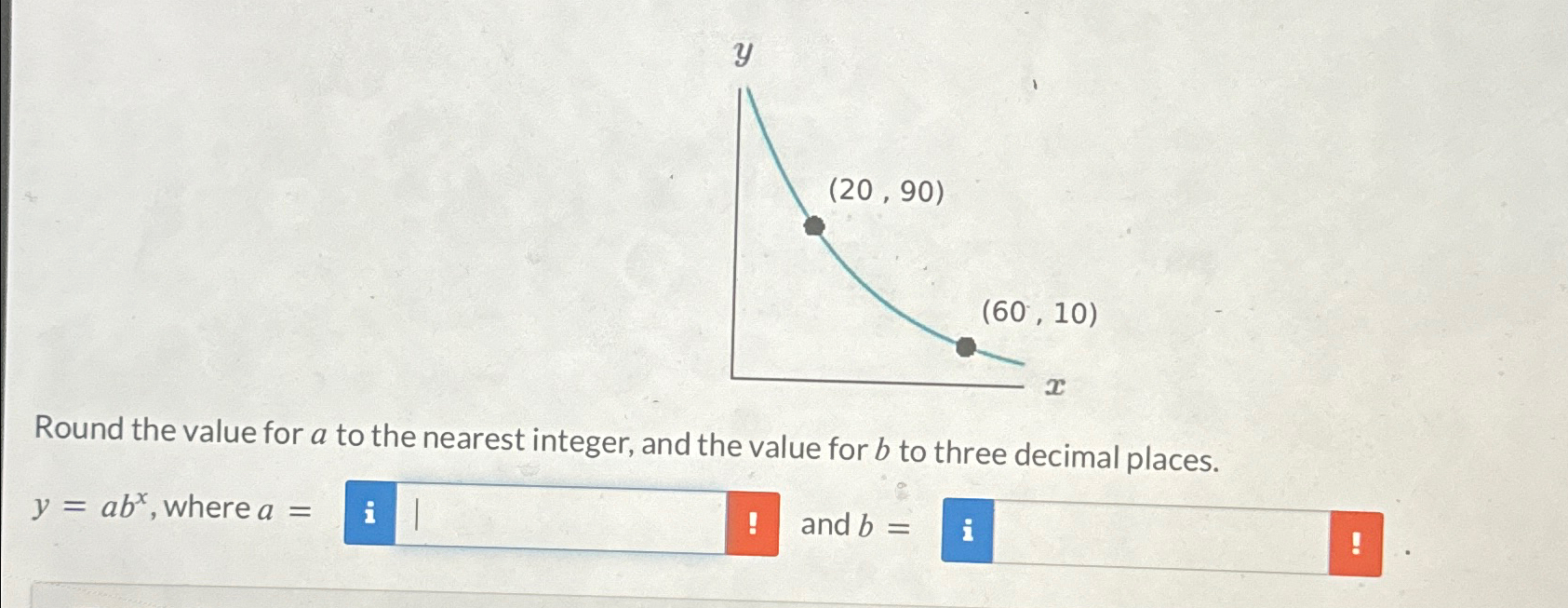 Solved Round the value for a ﻿to the nearest integer, and | Chegg.com