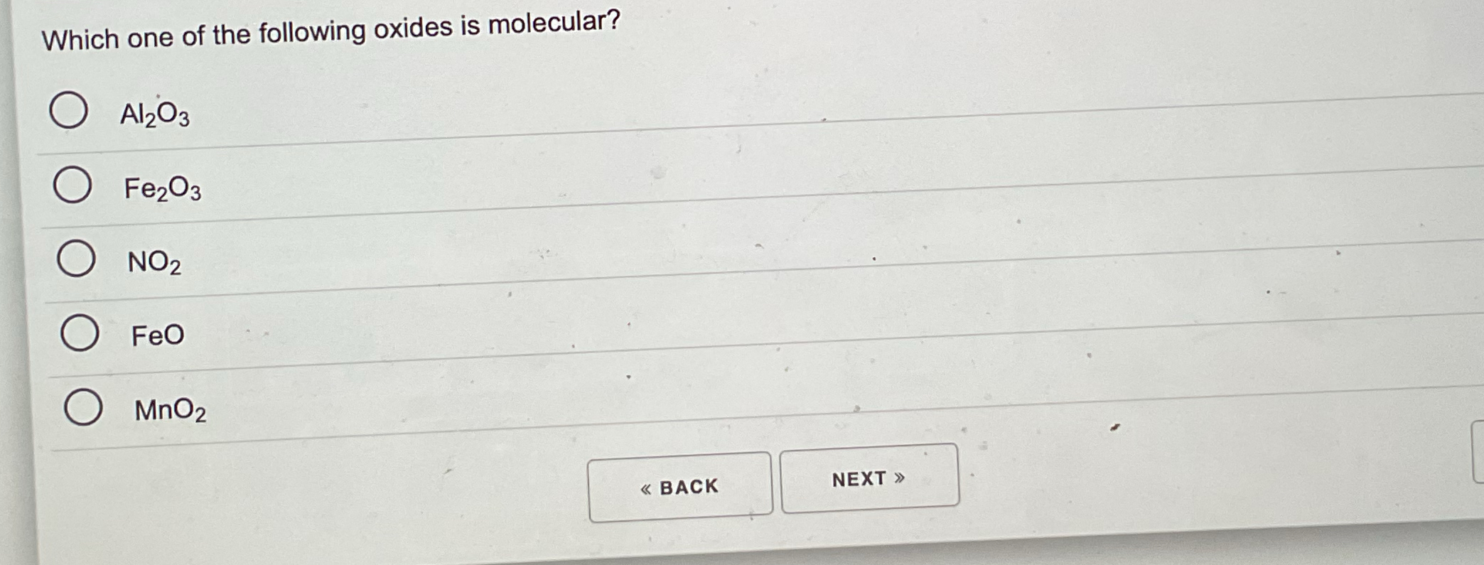 Solved Which one of the following oxides is | Chegg.com