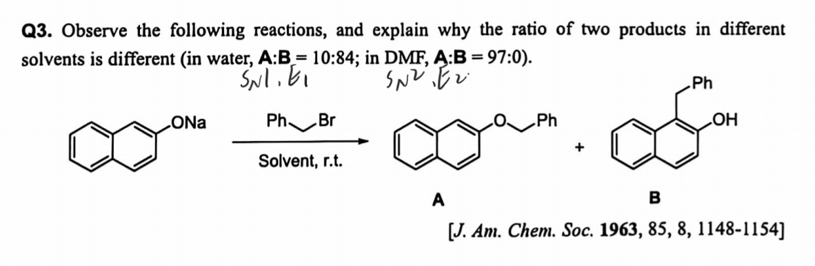 Solved Q3. ﻿Observe the following reactions, and explain why | Chegg.com