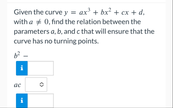 Solved Given the curve y=ax3 bx2 cx d, ﻿with a≠0, ﻿find the | Chegg.com