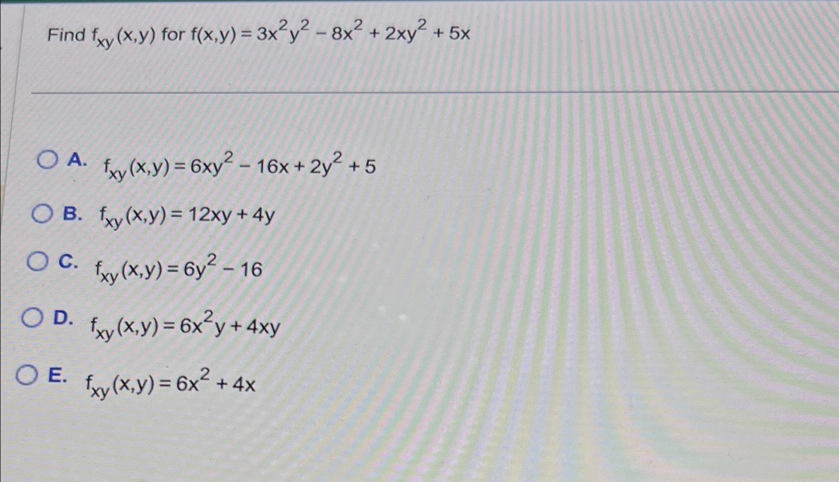 Solved Find fxy(x,y) ﻿for | Chegg.com