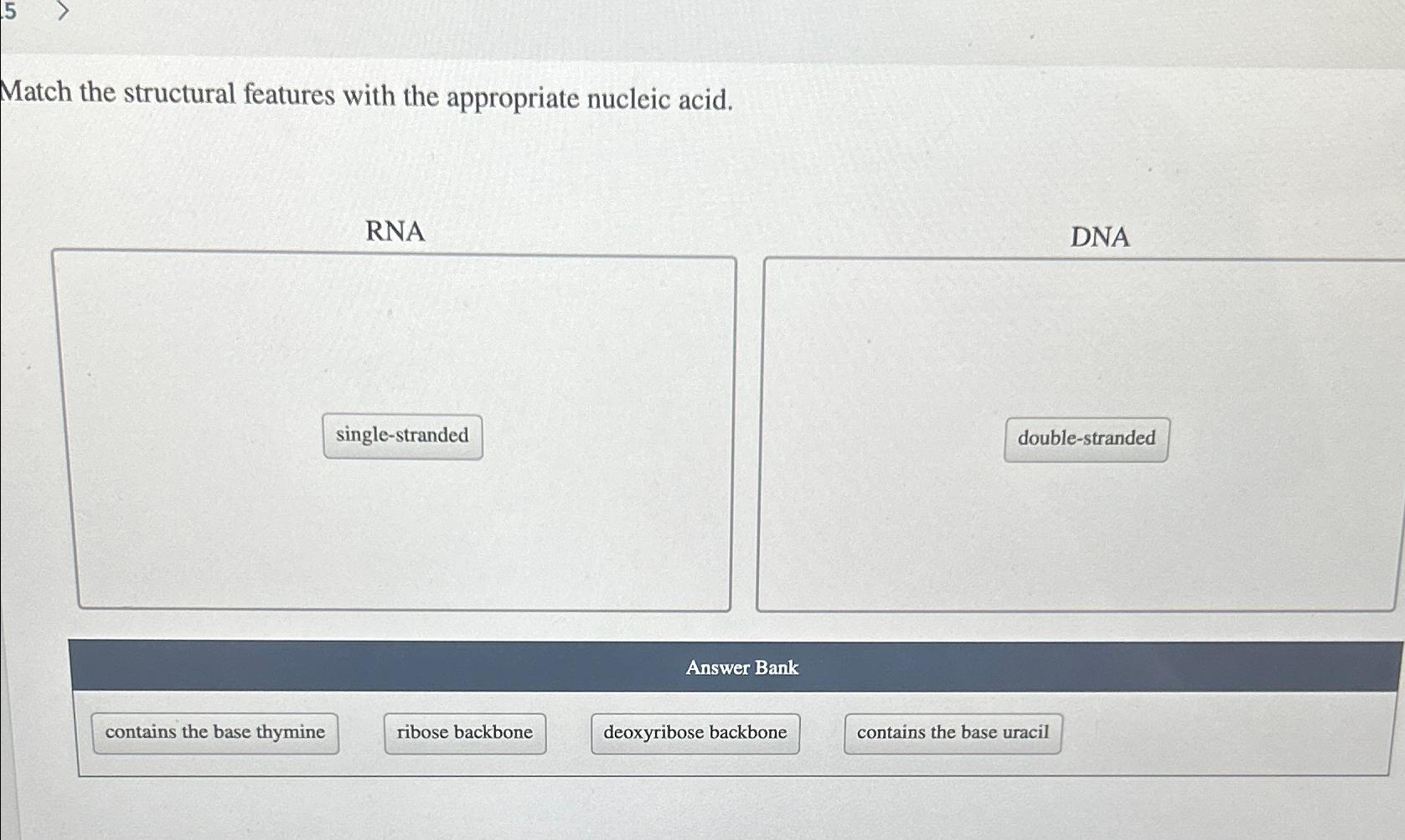 Solved Match the structural features with the appropriate | Chegg.com