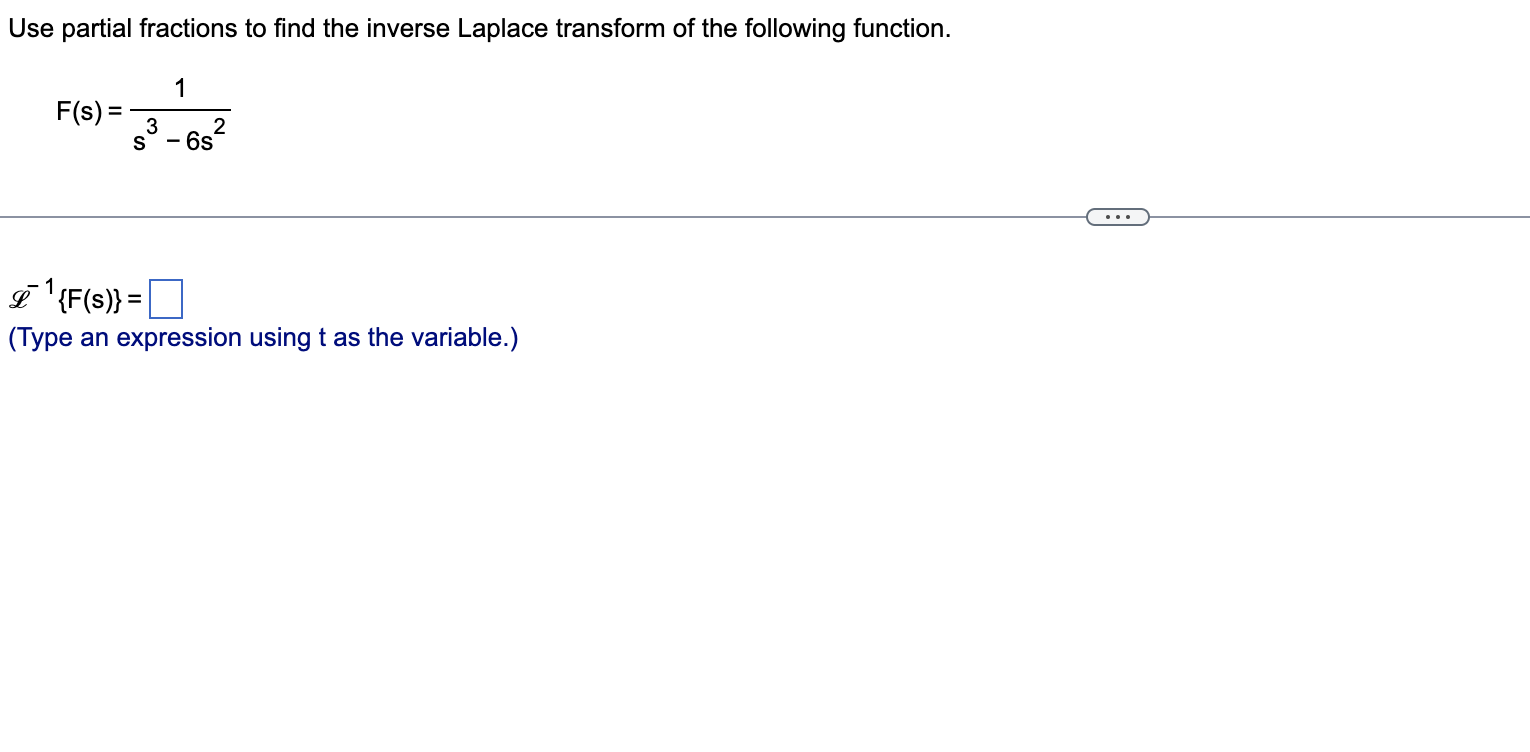 Use partial fractions to find the inverse Laplace | Chegg.com