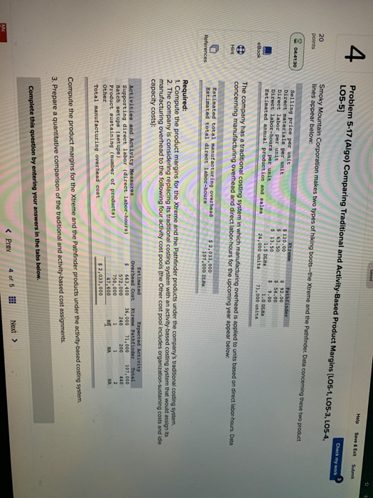 Solved 4 Hello Sub Problem 5-17 (Algo) Comparing Traditional | Chegg.com