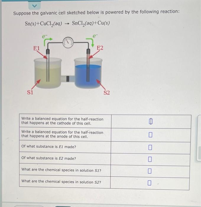 Solved Suppose the galvanic cell sketched below is powered | Chegg.com