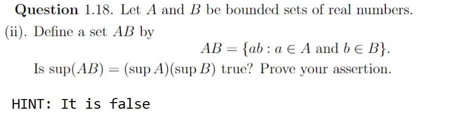 Solved intro analysis 1.18 ﻿part ii | Chegg.com