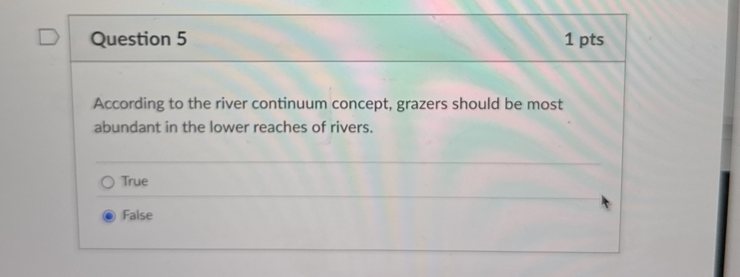 Solved Question 51 ﻿ptsAccording to the river continuum | Chegg.com