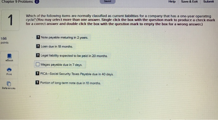 Solved Chapter 9 Problems Seved Help Save & Extt Submit | Chegg.com
