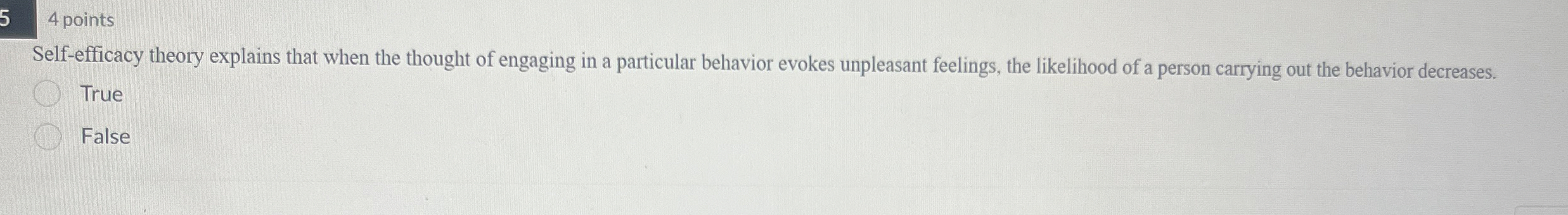Solved 5,4 ﻿pointsSelf-efficacy theory explains that when | Chegg.com