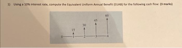 Solved 1) Using a 10% interest rate, compute the Equivalent | Chegg.com