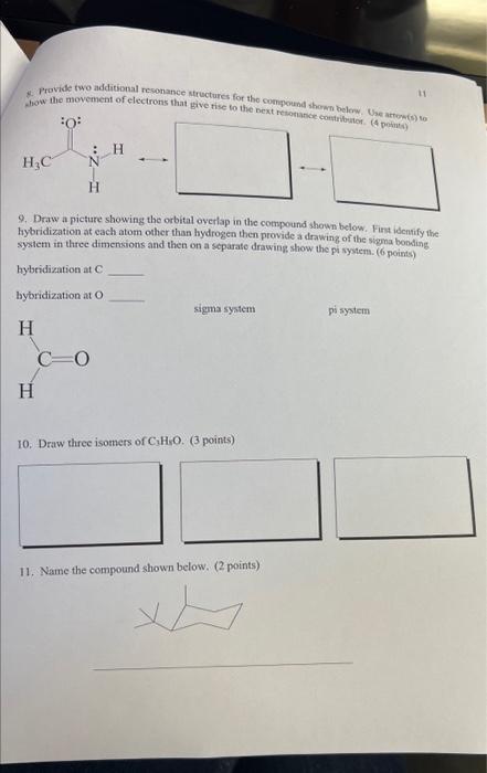 Solved 4. Provide tho additional resonance structures for | Chegg.com