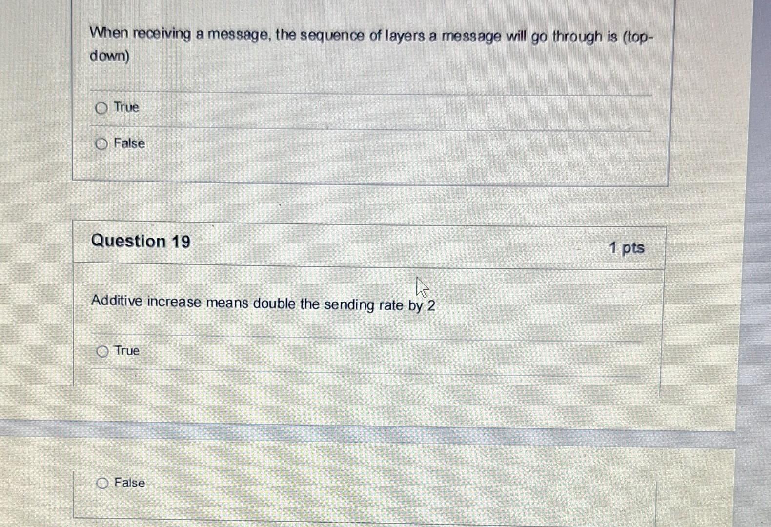 Solved When receiving a message, the sequence of layers a | Chegg.com
