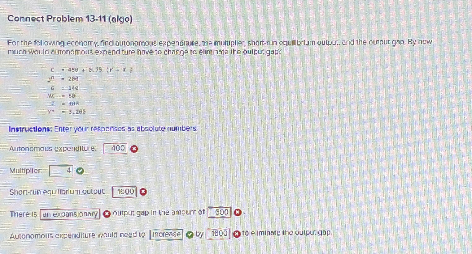 Solved Connect Problem 13-11 (algo)For the following | Chegg.com