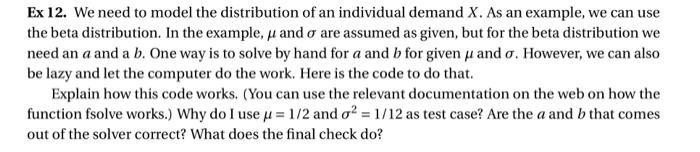 Solved Ex 12. We need to model the distribution of an | Chegg.com
