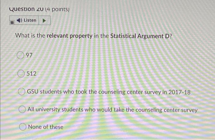 Solved Part IV. Statistical Arguments For Questions 17-21, | Chegg.com