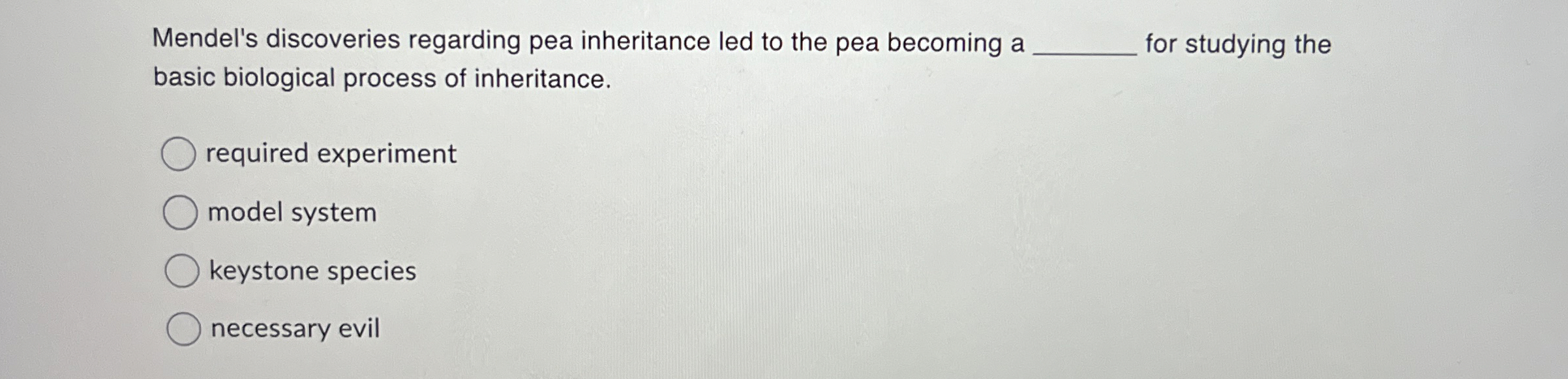 Solved Mendel's discoveries regarding pea inheritance led to | Chegg.com