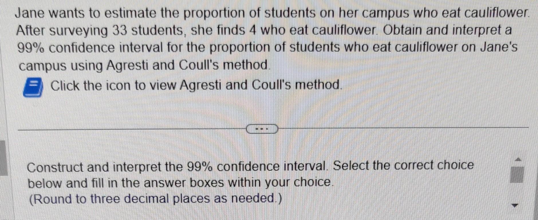 Solved Jane wants to estimate the proportion of students on | Chegg.com
