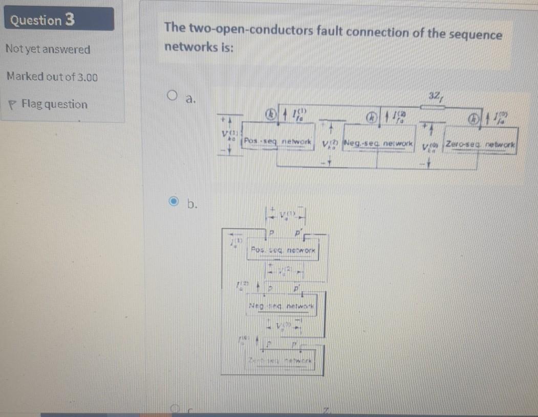 Solved Question 3 The two-open-conductors fault connection | Chegg.com