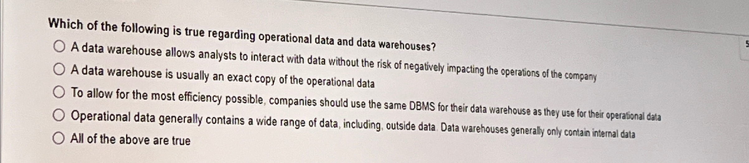 Solved Which of the following is true regarding operational | Chegg.com