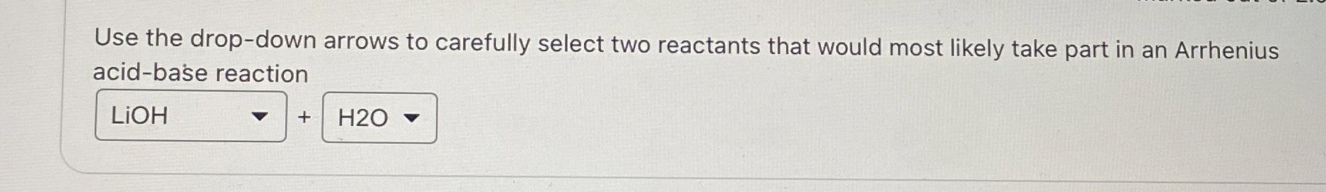 Solved Use the drop-down arrows to carefully select two | Chegg.com
