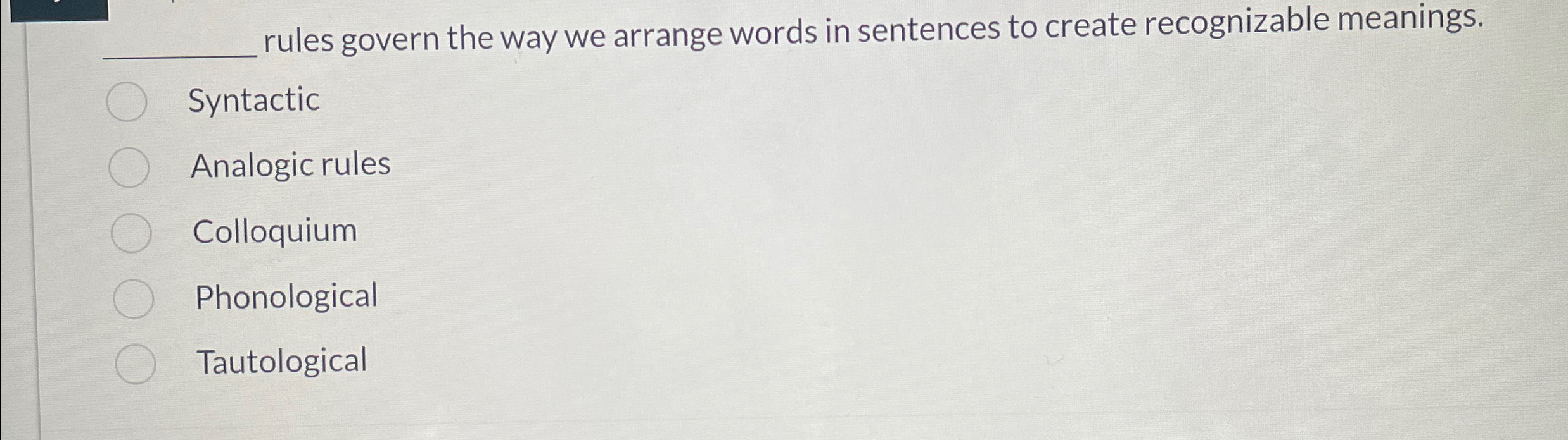 Solved q, ﻿rules govern the way we arrange words in | Chegg.com
