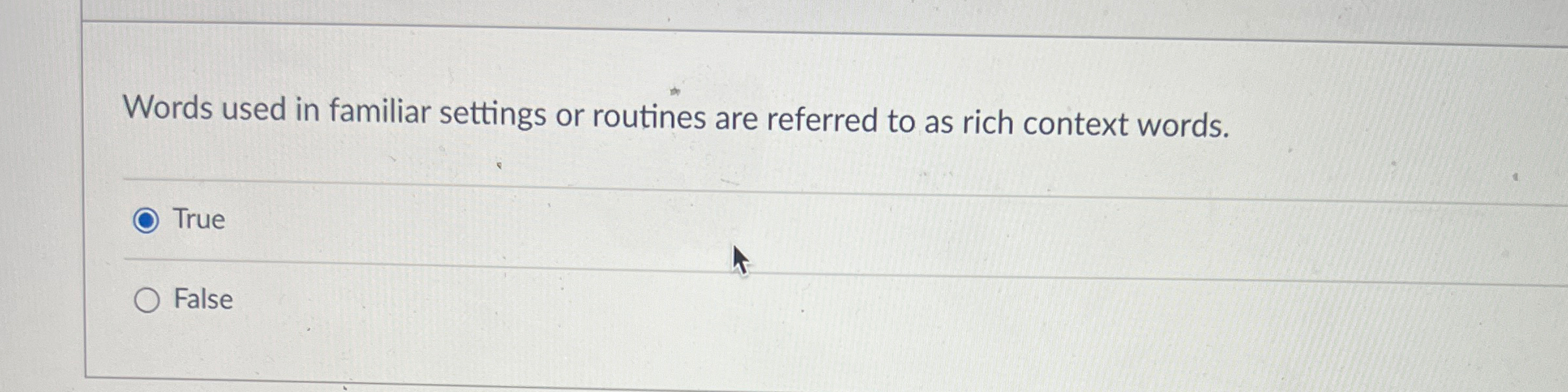 Solved Words used in familiar settings or routines are | Chegg.com