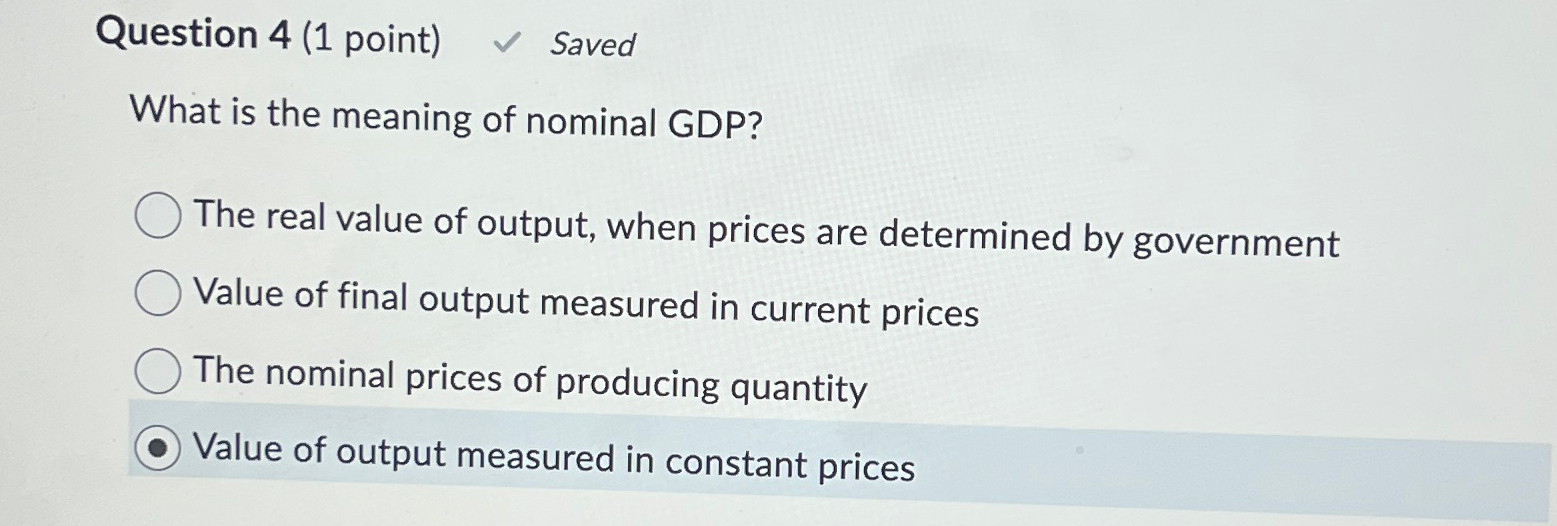Solved Question 4 (1 point) SavedWhat is the meaning of | Chegg.com Solved Question 4 (1 point) SavedWhat is the meaning of | Chegg.com