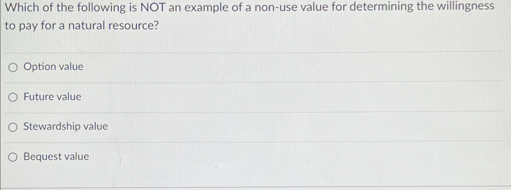Solved Which of the following is NOT an example of a non-use | Chegg.com