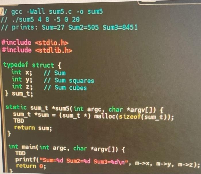 Solved Need help with the TBD portion of code | Chegg.com