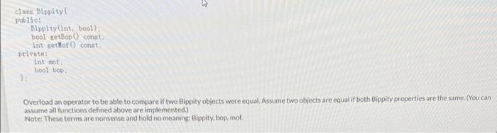 Solved Overload an operator to be able to conpare if two | Chegg.com