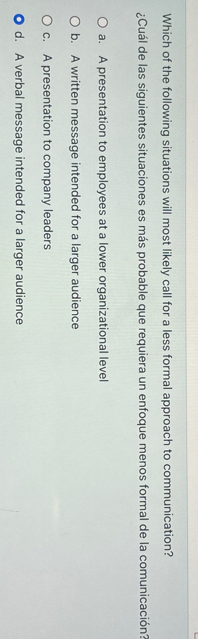 Solved Which of the following situations will most likely | Chegg.com