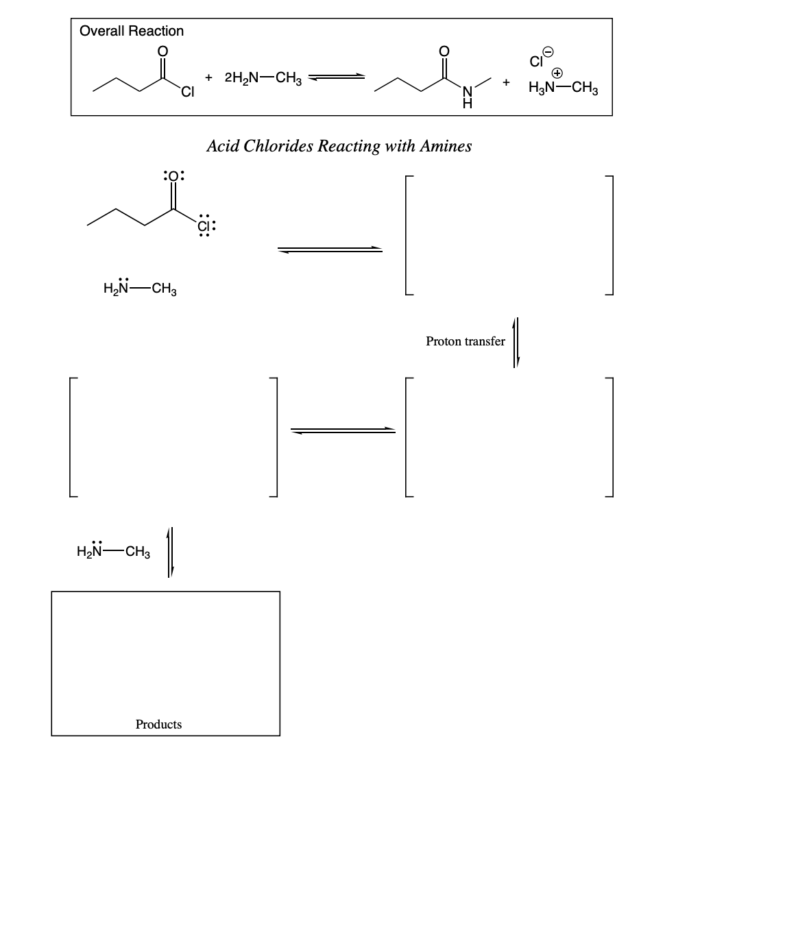 Solved Acid Chlorides Reacting with AminesH2i-CH3 | Chegg.com