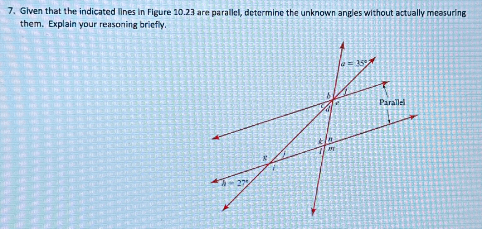 Solved Given that the indicated lines in Figure 10.23 ﻿are | Chegg.com