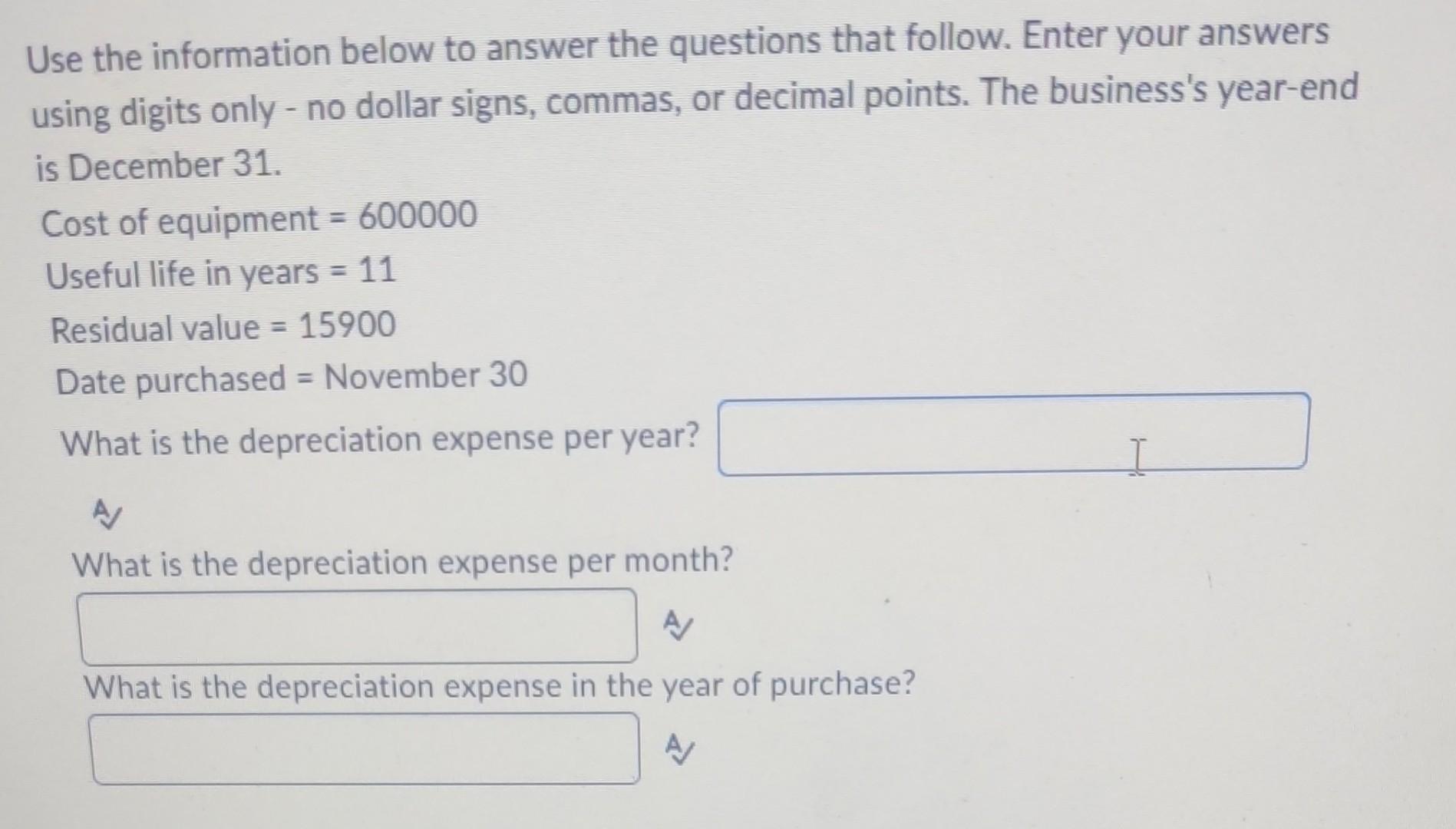 Solved Use the information below to answer the questions | Chegg.com