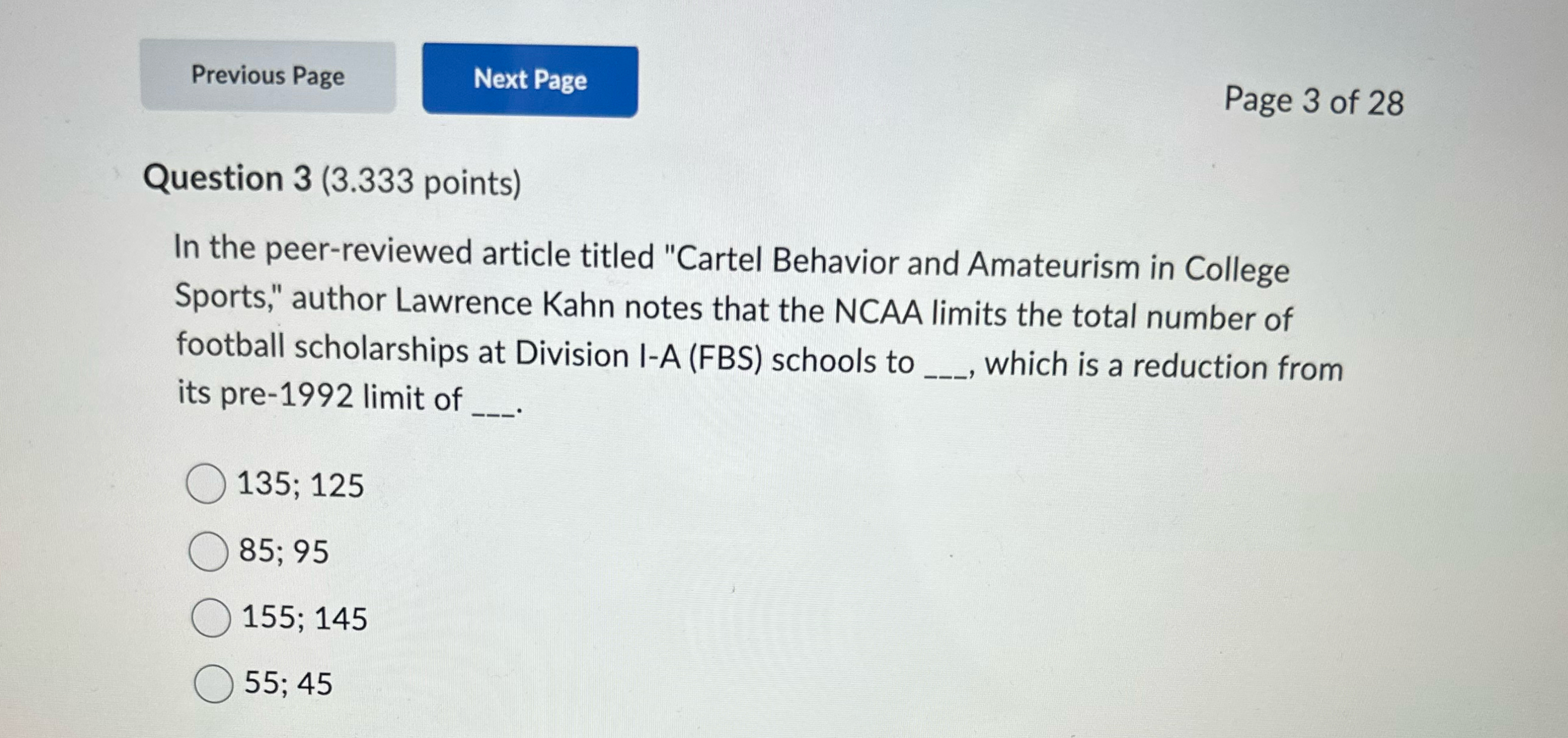 Solved Page 3 ﻿of 28Question 3 (3.333 ﻿points)In the | Chegg.com