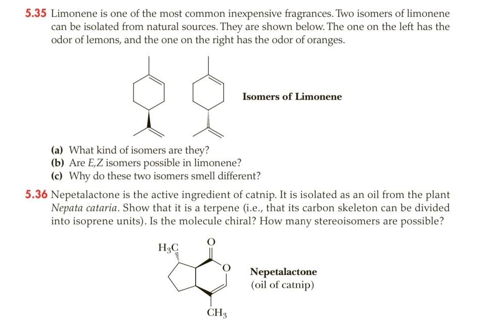 Solved 5.35 Limonene is one of the most common inexpensive | Chegg.com