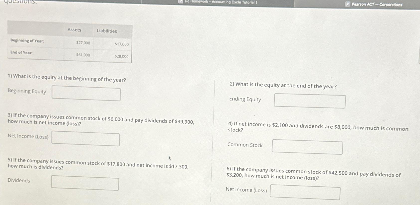 Solved \table[[,Assets,Liabilities],[Beginning of | Chegg.com