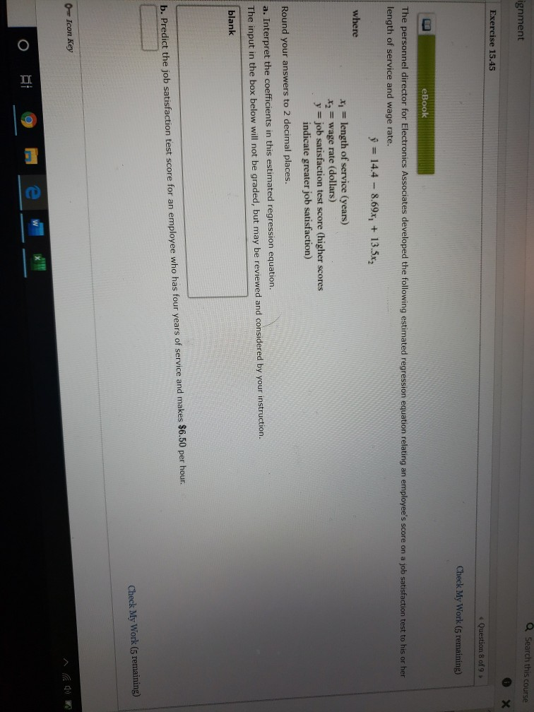 Solved ignment Q Search this course 6 X Exercise 15.45 | Chegg.com