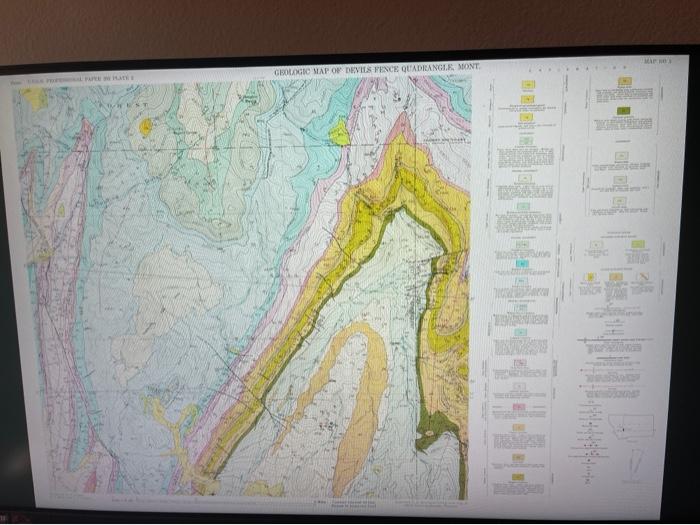 Solved Using the map and cross-section provided, what | Chegg.com