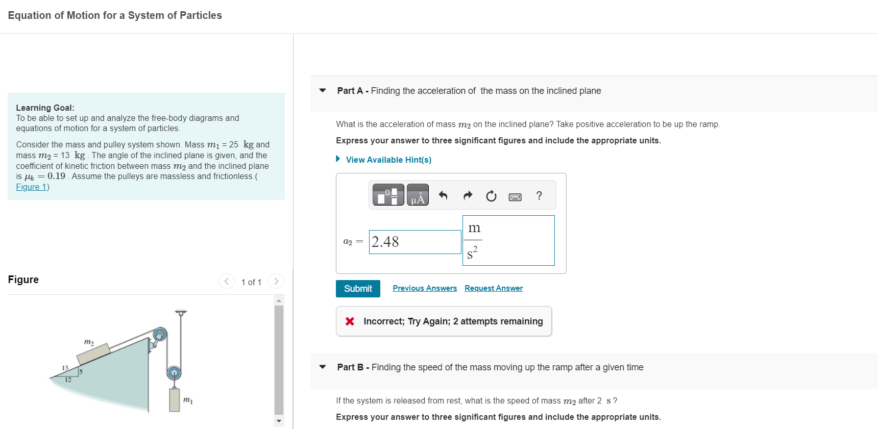 Solved Equation of Motion for a System of ParticlesLearning | Chegg.com