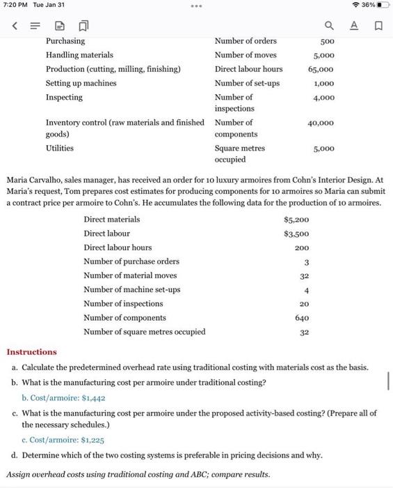 Solved P5.46B (LO1,2) Prime Furniture designs and builds | Chegg.com