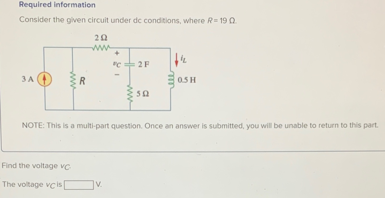 Required informationConsider the given circuit under | Chegg.com Required informationConsider the given circuit under | Chegg.com