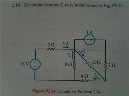 Solved Determine currents I1 and I3 in the circuit of Fig | Chegg.com