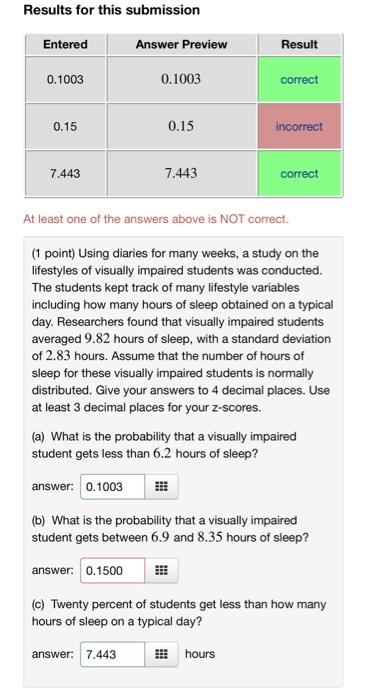 Solved Results for this submission Entered Answer Preview | Chegg.com
