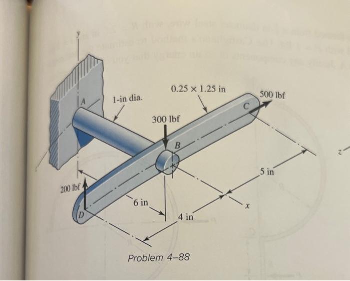 Solved Problem 4-884-88 The part shown in the figure is made | Chegg.com